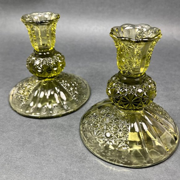 Fenton | Accents | Vtg Fenton Art Glass Daisy Button Colonial Green ...